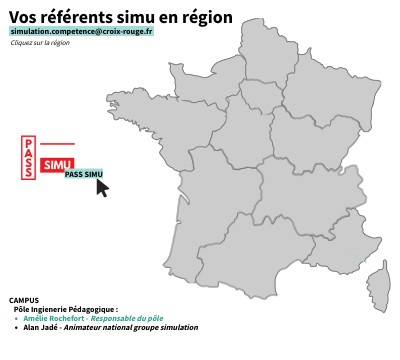 Vos référents simu en région | Genially
