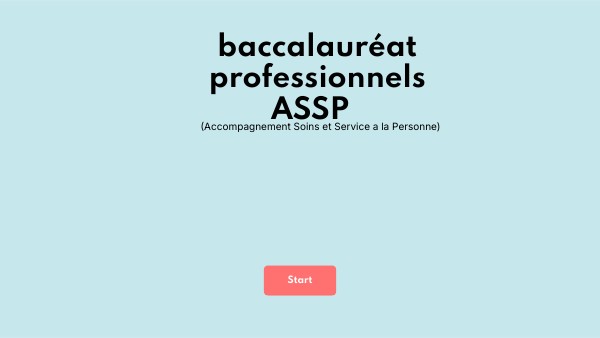 baccalauréat professionnels ASSP | Genially