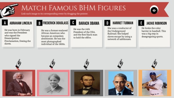Match Famous BHM Figures | Genially