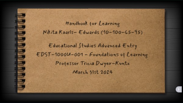 Assignment 3: Handbook of Learning | Genially