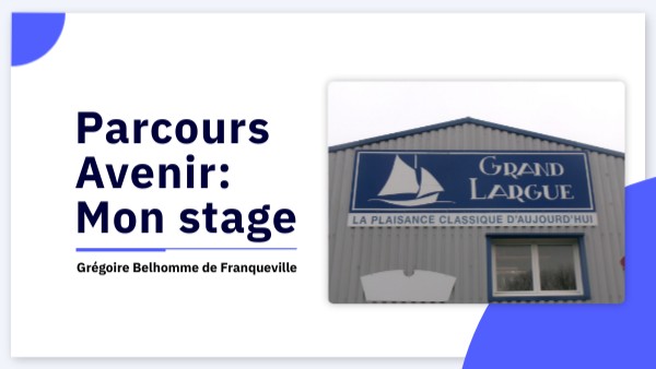 Parcours Avenir: Mon stage | Genially