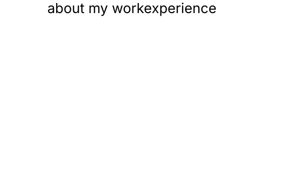 about my work experience | Genially