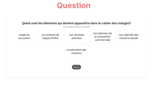 Composition du cahier des charges | Genially