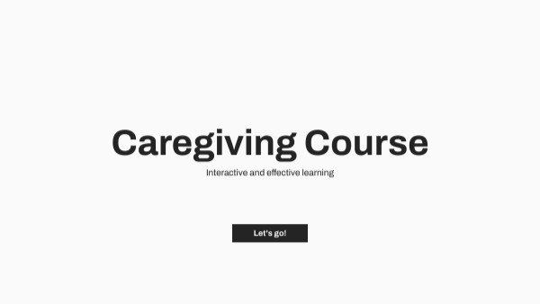 Caregiving Course | Genially