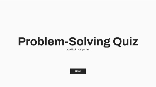 Problem-Solving Quiz | Genially