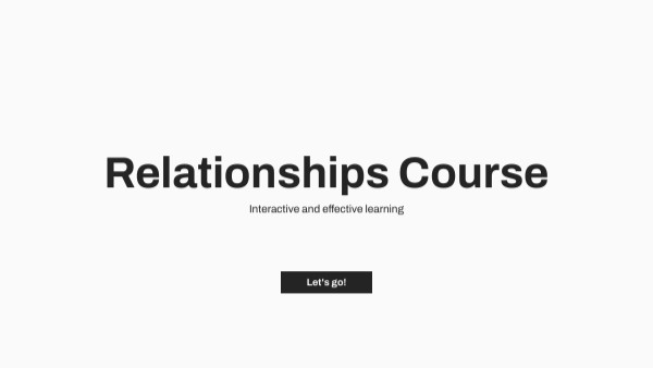 Relationships Course | Genially