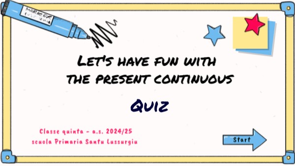 Quiz PRESENT CONTINUOUS | Genially