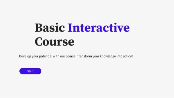 Basic Interactive Course | Genially
