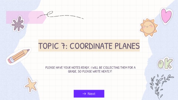Topic 7: Coordinate Planes | Genially