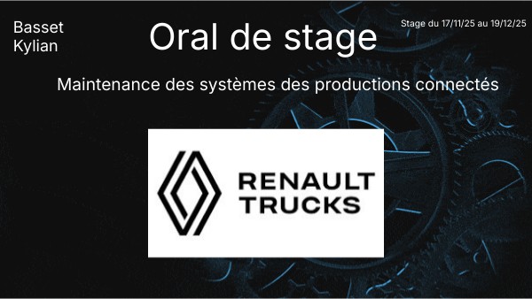 Basset Kylian Orale stage chez Lagniel SAS | Genially