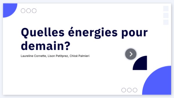 Quelles énergies pour demain? | Genially