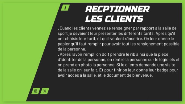 Recptionner les clients | Genially
