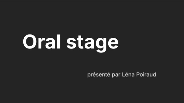Oral stage médiathèque | Genially