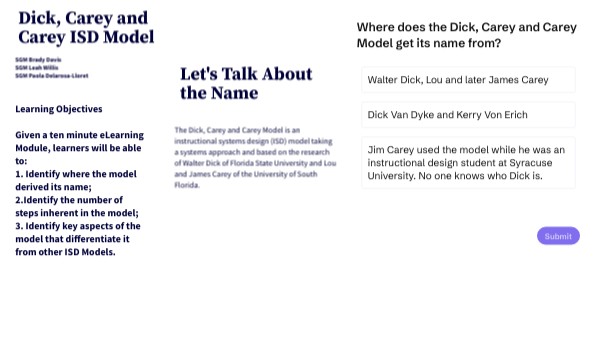 Dick & Carey Instructional Design Model | Genially