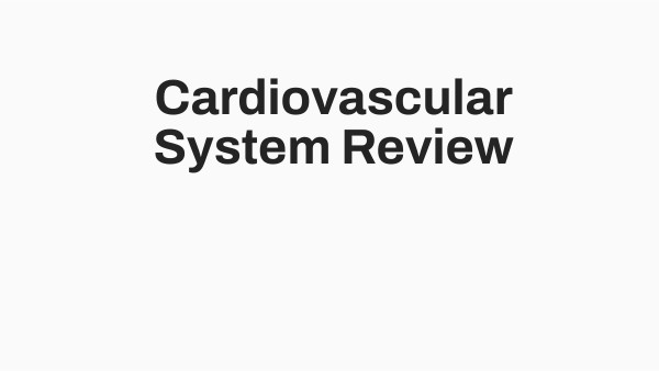 Cardio Review | Genially
