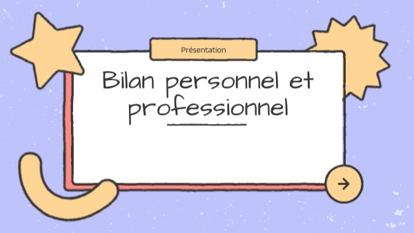 Bilan personnel et professionnel | Genially