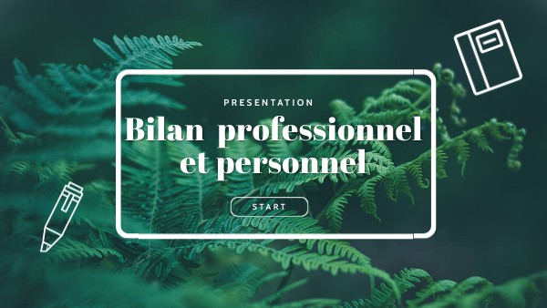Bilan professionnel et personnel | Genially