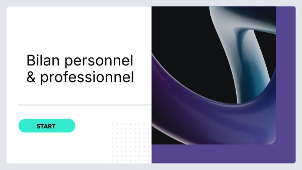 Bilan personnel & professionnel | Genially