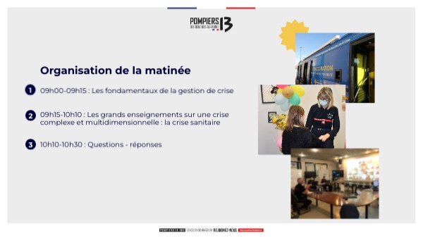 Organisation de la matinée | Genially