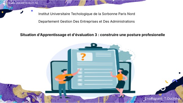 Situation d'Apprentissage et d'évaluation 3 : construire une posture ...