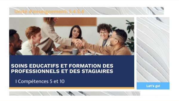 Soins educatifs et formation des professionnels et des stagiaires | Genially