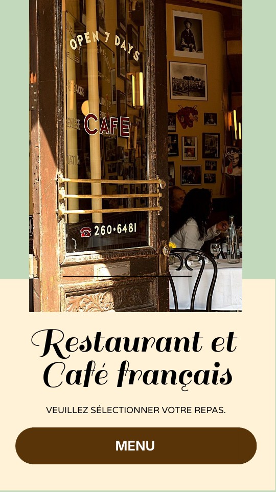Restaurant et Café français | Genially