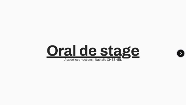 Oral de stage | Genially