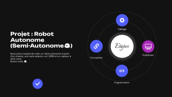 Projet : Robot Autonome(Semi-Autonome😅) | Genially