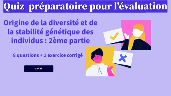 2024/2025 Quiz 3e chap genetique, 2ème partie | Genially