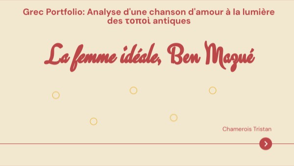 La femme idéale , Ben Mazué | Genially