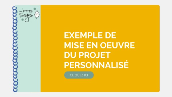 Exemple - Mise en oeuvre du projet personnalisé | Genially