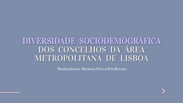 Diversidade sociodemográfica dos concelhos da Área metropolitana de ...
