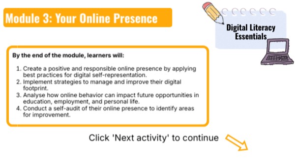 Module 3: Your Online Presence | Genially