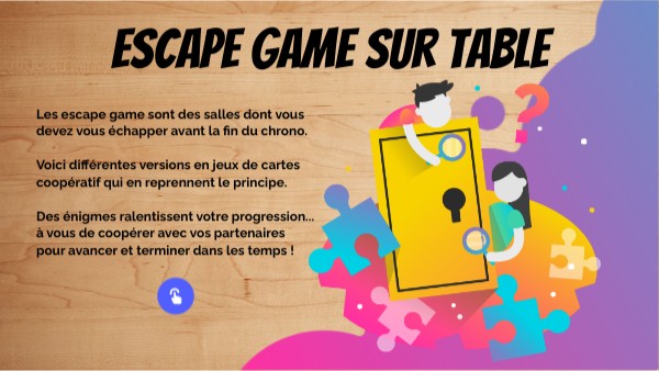 Escape game sur table | Genially