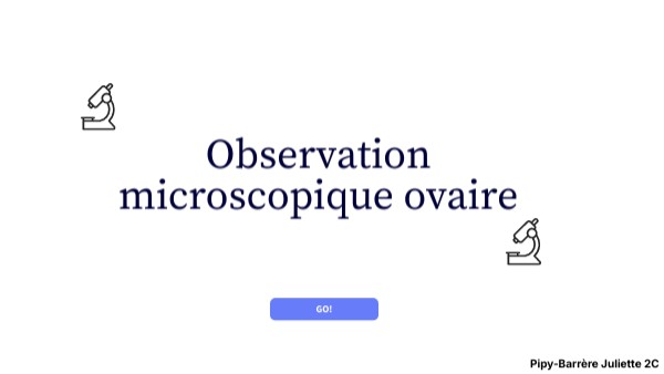 Observation microscopique ovaire | Genially