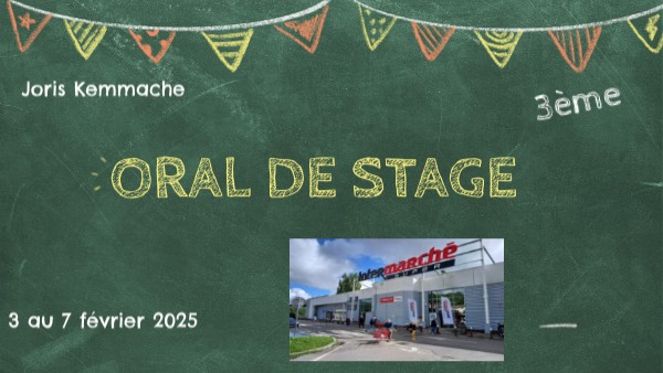 Oral de stage | Genially