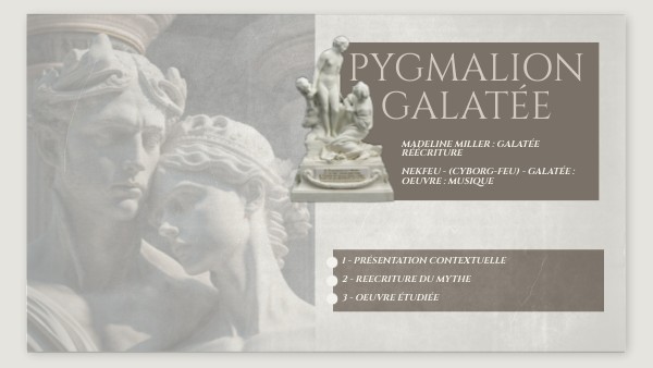 Pygmalion galatée | Genially