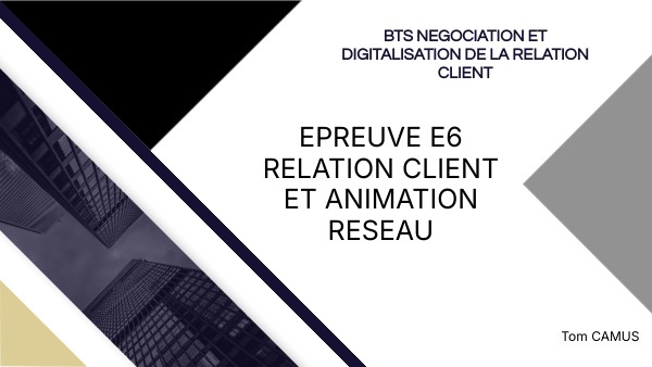 BTS NEGOCIATION ET DIGITALISATION DE LA RELATION CLIENT | Genially