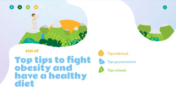 Top tips to fight obesity and have a healthy diet | Genially