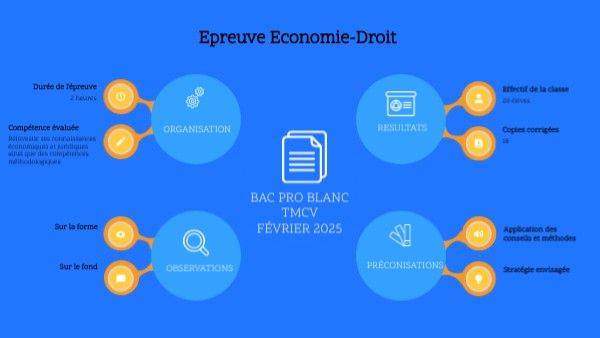 BILAN BAC PRO BLANC TMCV - EPREUVE ECONOMIE DROIT | Genially