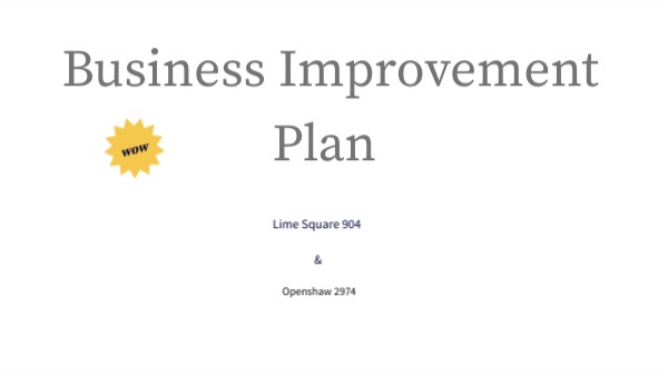 Business Improvement Plan | Genially