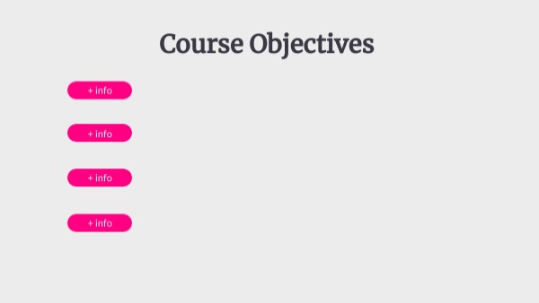 Course Objectives | Genially