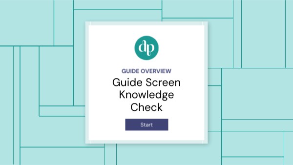 Guide Screen Knowledge Check | Genially