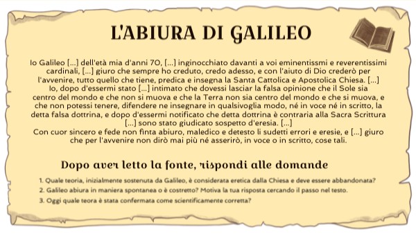 L'abiura di Galileo | Genially