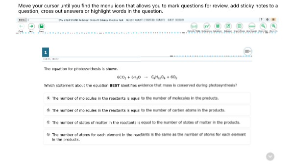Move your cursor until you find the menu icon that allows you to mark ...