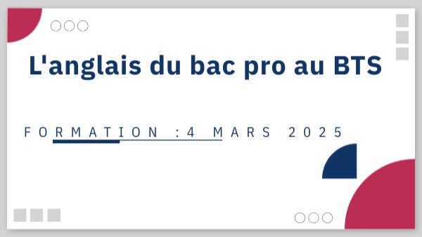83 - Formation L'anglais du bac pro au BTS | Genially