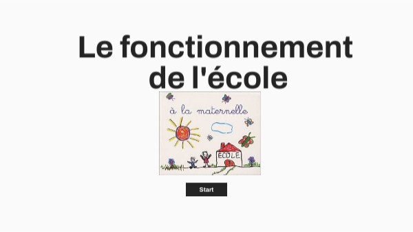 Le fonctionnement de l'école | Genially