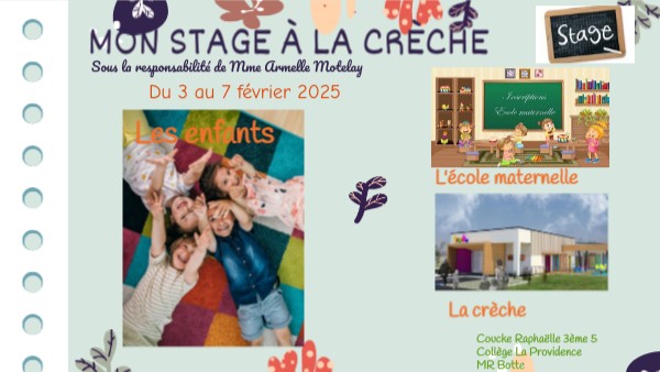 Mon stage à la crèche | Genially