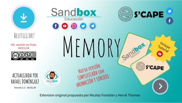 Nuevo Memory S'cape + Sandbox | Genially
