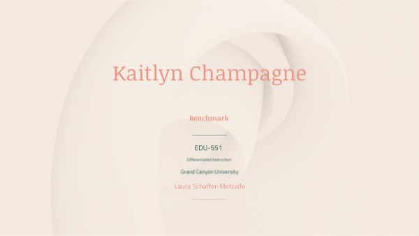 EDU 551 BENCHMARK | Genially